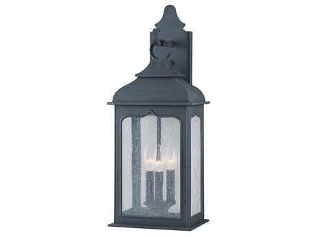 Troy Lighting Henry Street Colonial Iron Two-Light Outdoor Wall Light ...