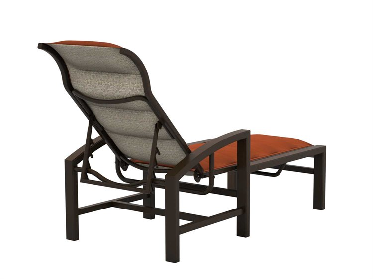Tropitone Lakeside Padded Sling Aluminum Outdoor Patio Chaise Lounge ...