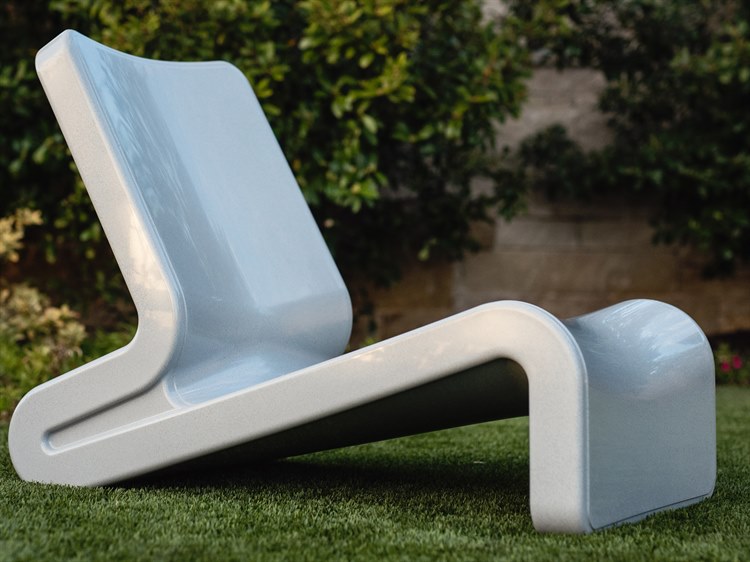 Tupelo Goods Line Marine Grade Polyethylene Lounge Chair in Concrete ...