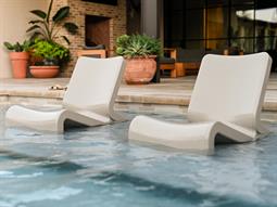 Tupelo Goods Line Marine Grade Polyethylene Lounge Chair in Concrete ...
