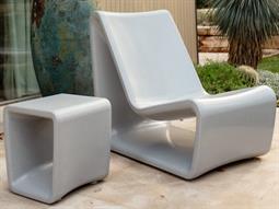 Tupelo Goods Loop Marine Grade Polyethylene Lounge Chair in Concrete ...