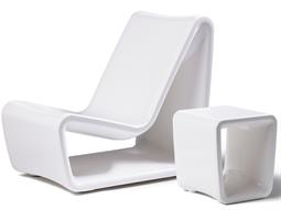 Tupelo Goods Loop Marine Grade Polyethylene Lounge Chair in Concrete ...