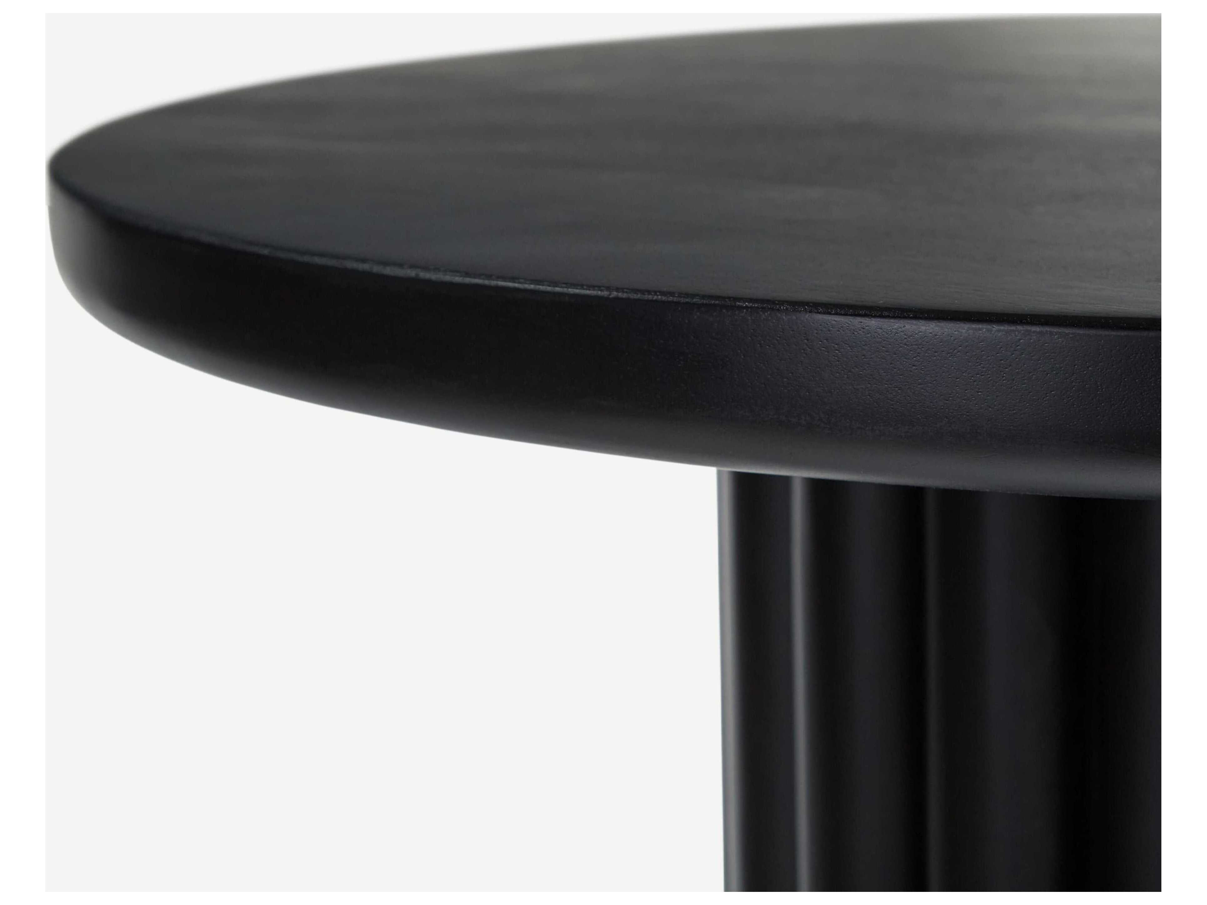Union Home Lyla Round Wood Charcoal Dining Table | UNHDIN00258