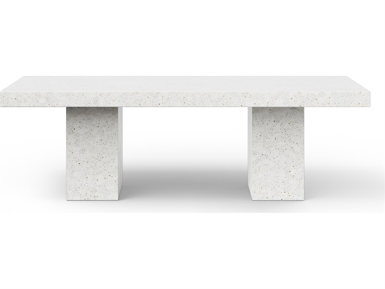 Urbia Outdoor Mixx Ivory Terrazzo Concrete Rectangular Dining Table ...