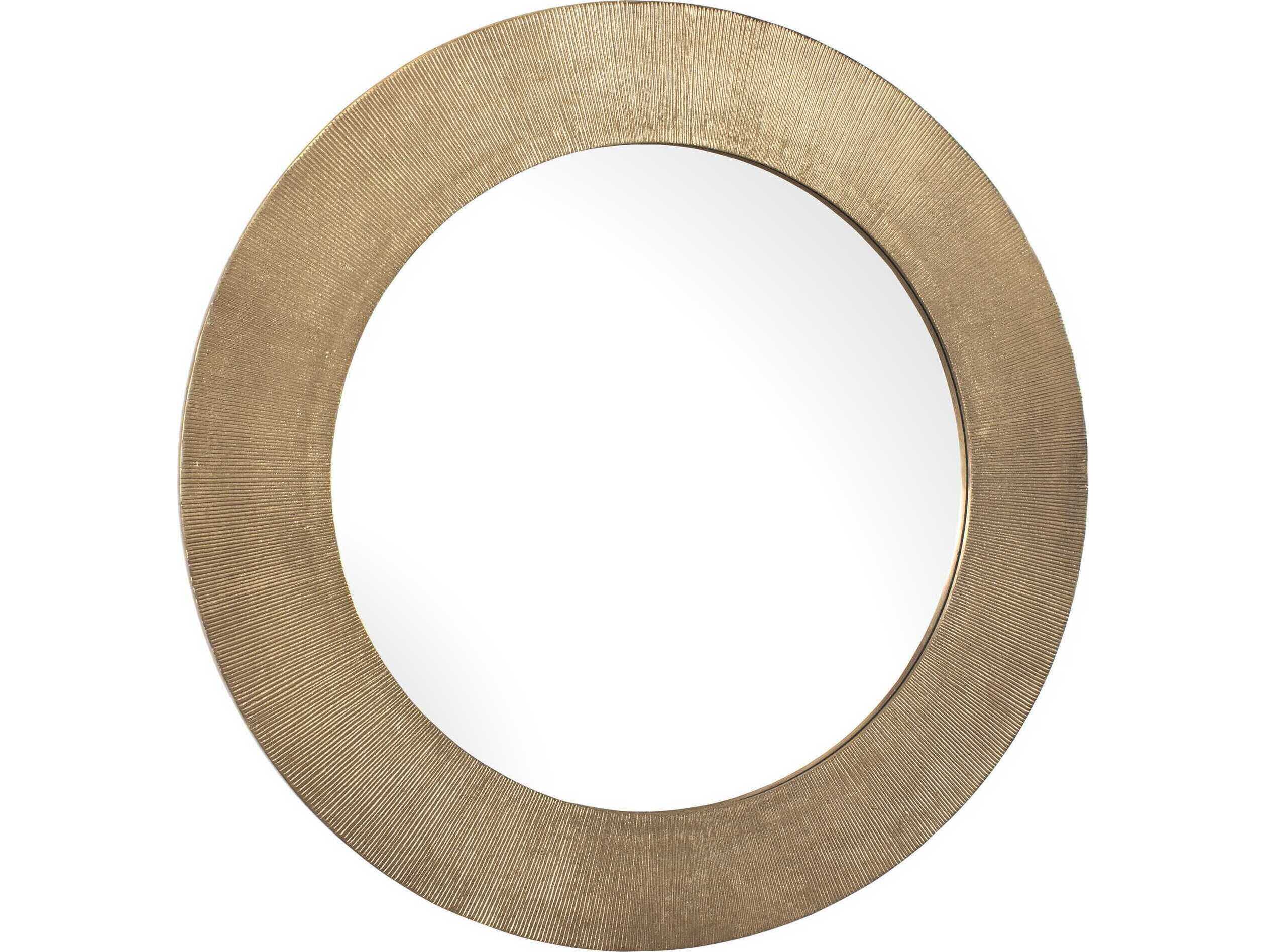 Uttermost Tano Antique Brass Round Wall Mirror | UT08276