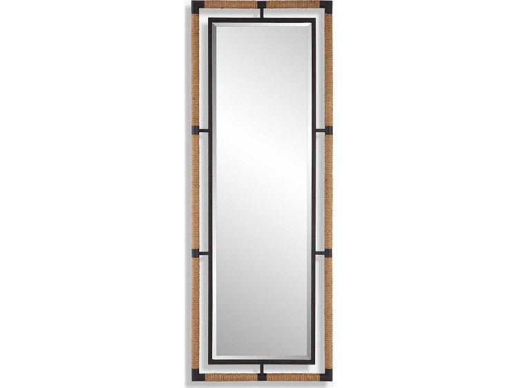 Uttermost Melville Textured Rust Black Rectangular Wall Mirror | UT09925