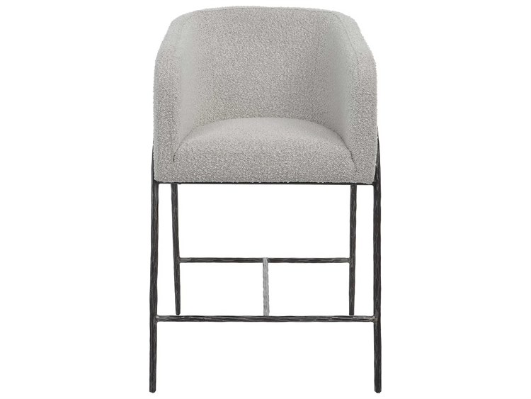 Uttermost Jacobson Upholstered Aged Black Counter Stool | UT23737