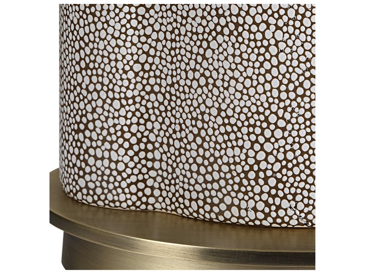 Uttermost Dapple Rich Dark Chocolate Oval Hardback Gray Buffet Lamp | UT303901