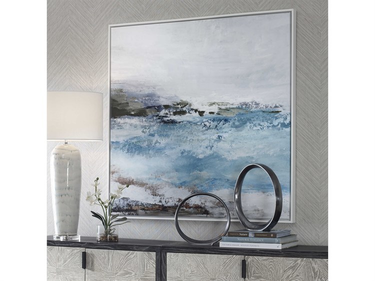 Uttermost Blue Essence Coastal Framed Canvas Wall Art | UT32365