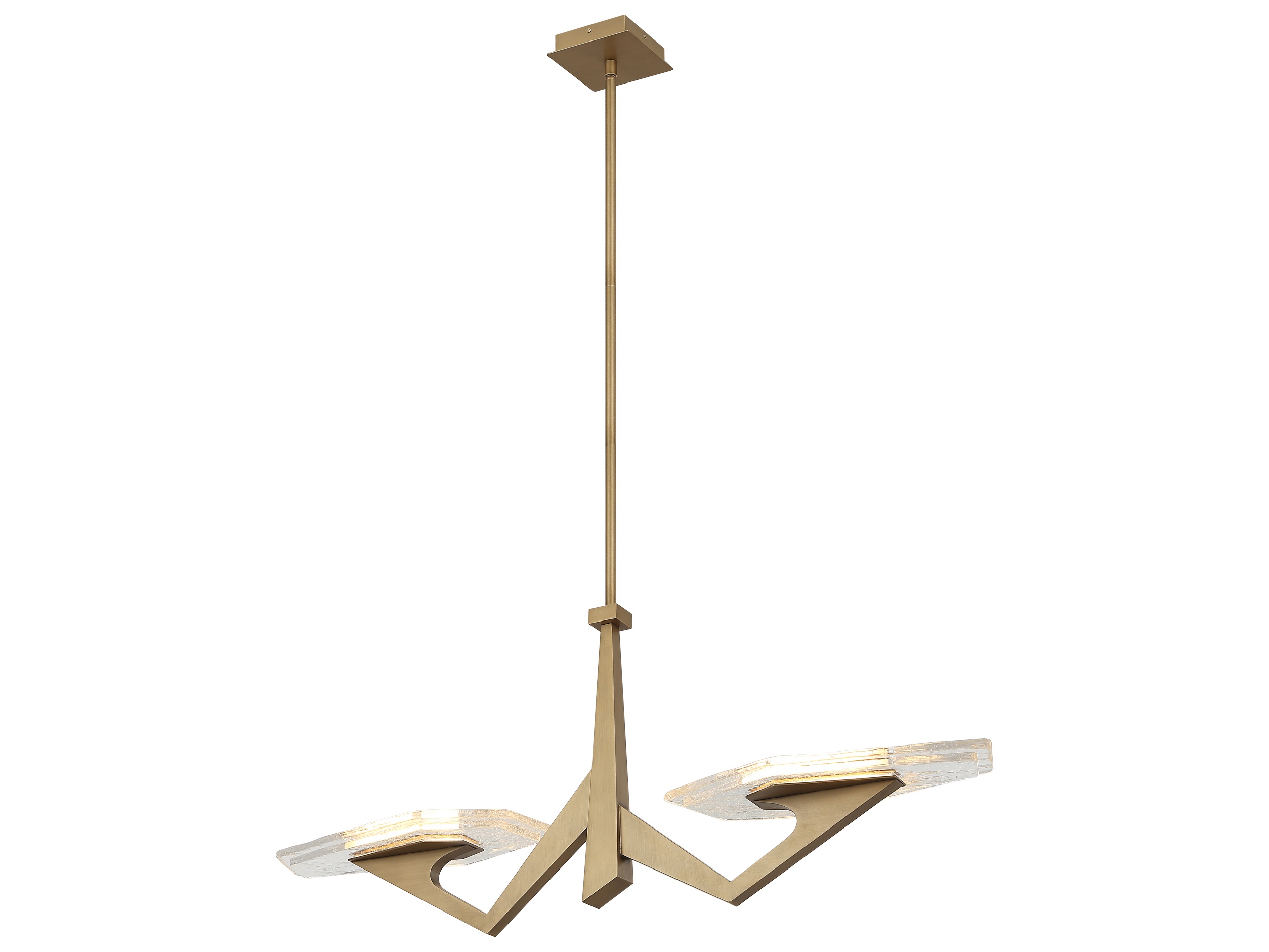 Varaluz Down The Wrong Path Gold Linear Island Pendant | VAR530N02LBK