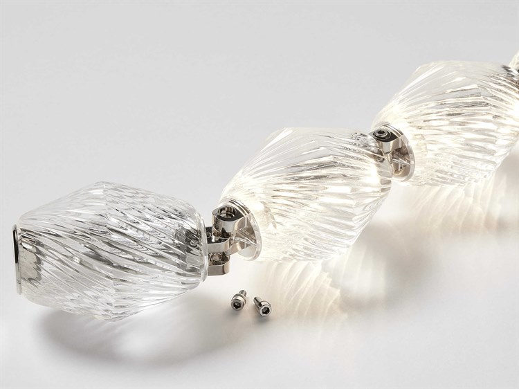 Visual Comfort Modern Collier 1-Light Polished Nickel Linear Chandelier ...