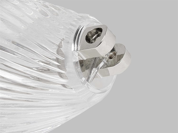 Visual Comfort Modern Collier 1-Light Polished Nickel Linear Chandelier ...