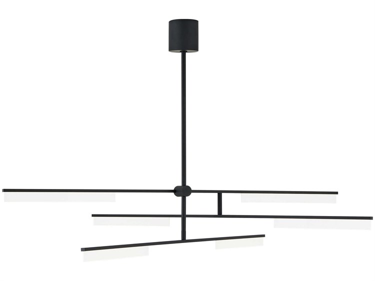 Visual Comfort Modern Klee 3-Light Nightshade Black Linear Chandelier ...