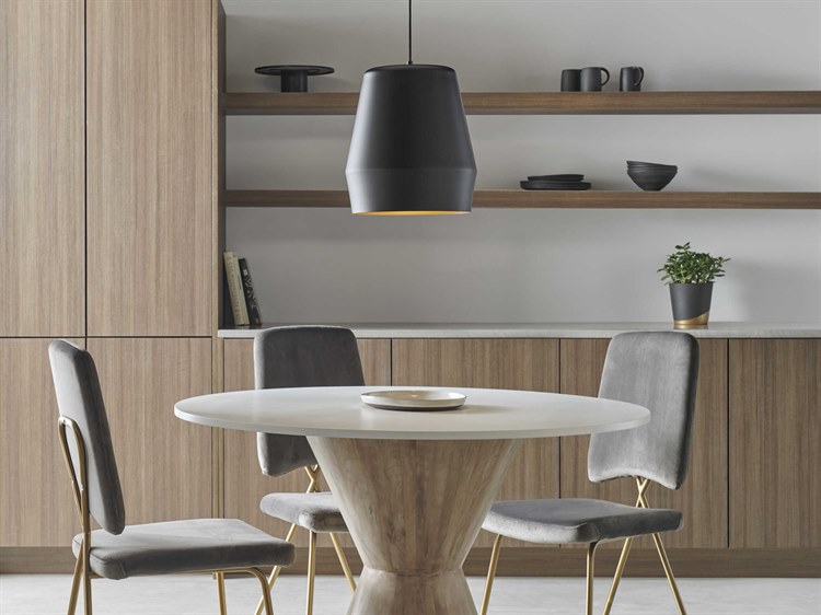 Visual Comfort Modern Allea 1-Light Black Gold Mini Pendant | VCM700TDALEBG