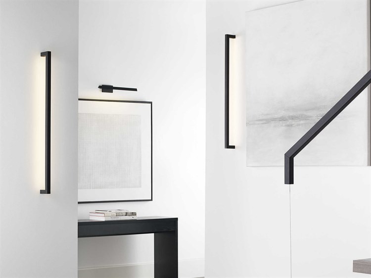 Visual Comfort Modern Stagger 1-Light Nightshade Black Wall Sconce ...