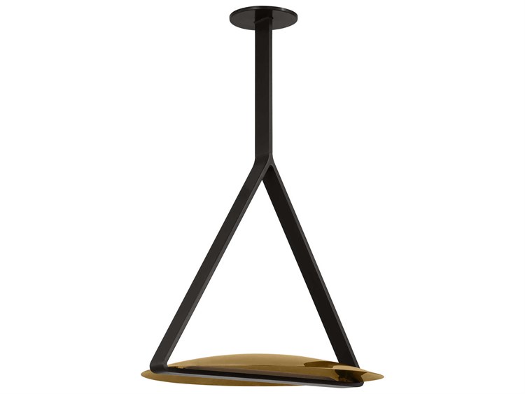 Visual Comfort Modern Cymbal 1-Light Dark Bronze natural Brass Bowl ...