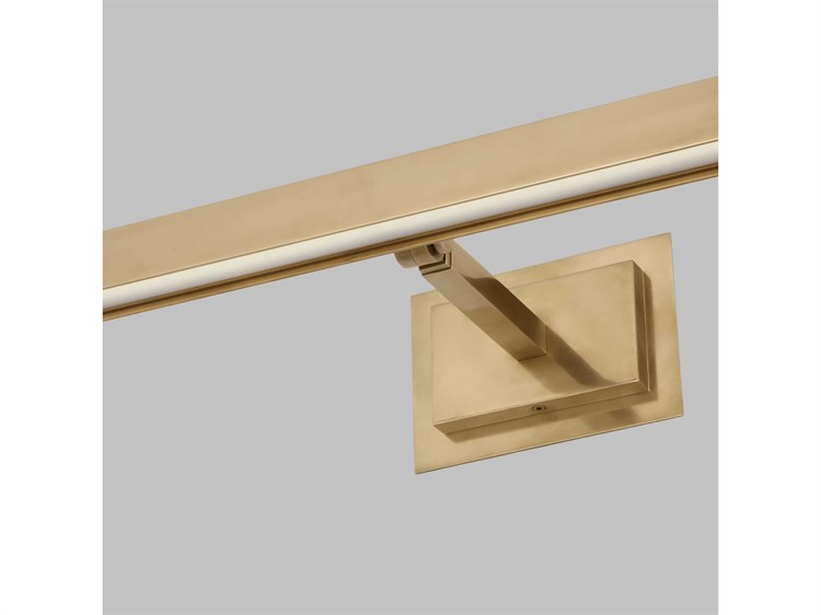 Visual Comfort Modern Bau 18" Wide 1-Light Natural Brass Picture Light ...