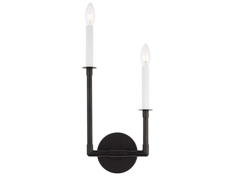 Wildwood 12" Tall 2-Light White Wall Sconce | WL12157