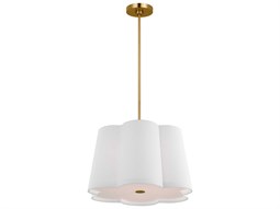 Visual Comfort Studio Bronte 4-Light Burnished Brass White Pendant ...