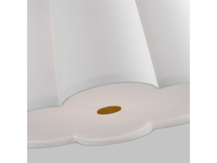 Visual Comfort Studio Bronte 4-Light Burnished Brass White Pendant ...