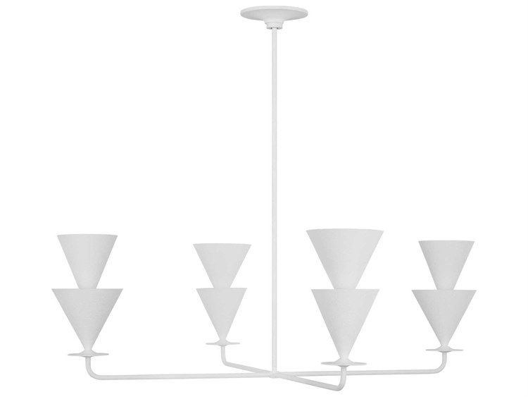 Visual Comfort Studio Cornet 4-Light Cast Plaster White Chandelier ...