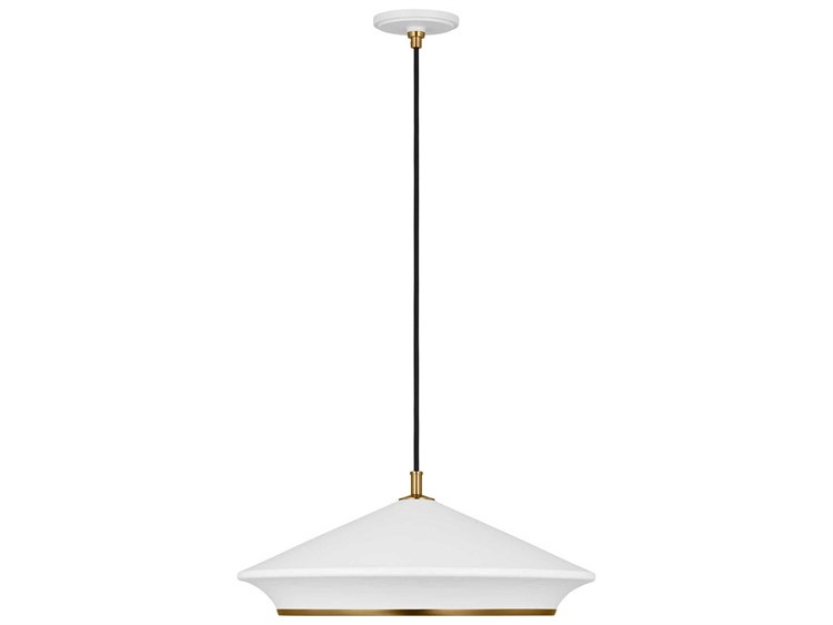 Visual Comfort Studio Stanza 1-Light Matte White Pendant | VCSTP1241MWTBBS