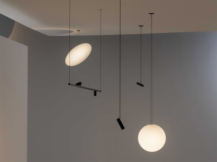 Vibia Circus 1-Light White Globe Track & Rail Light | VIB0167