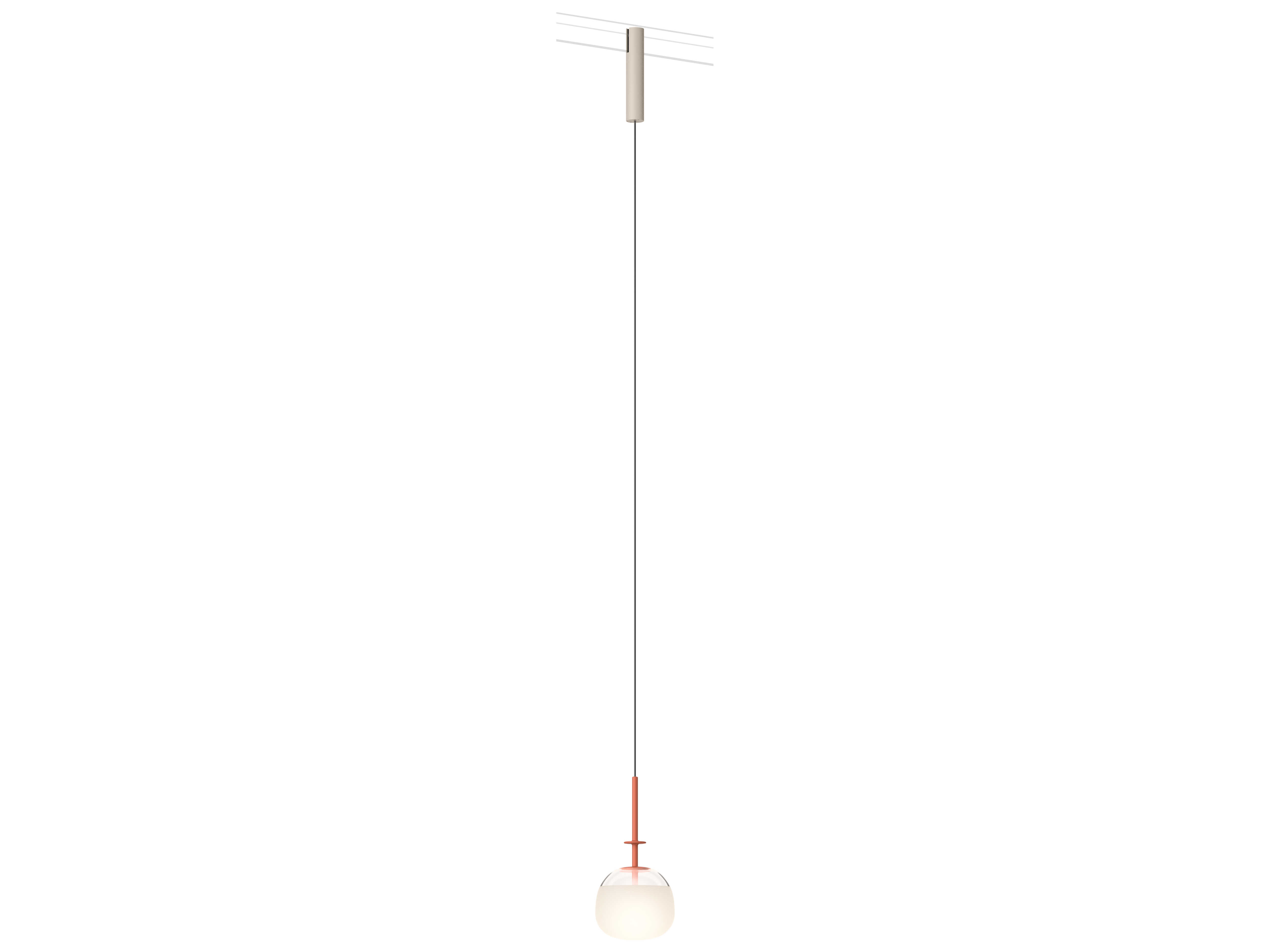 Vibia Bind 1-Light Off White Globe Track & Rail Light | VIB6584