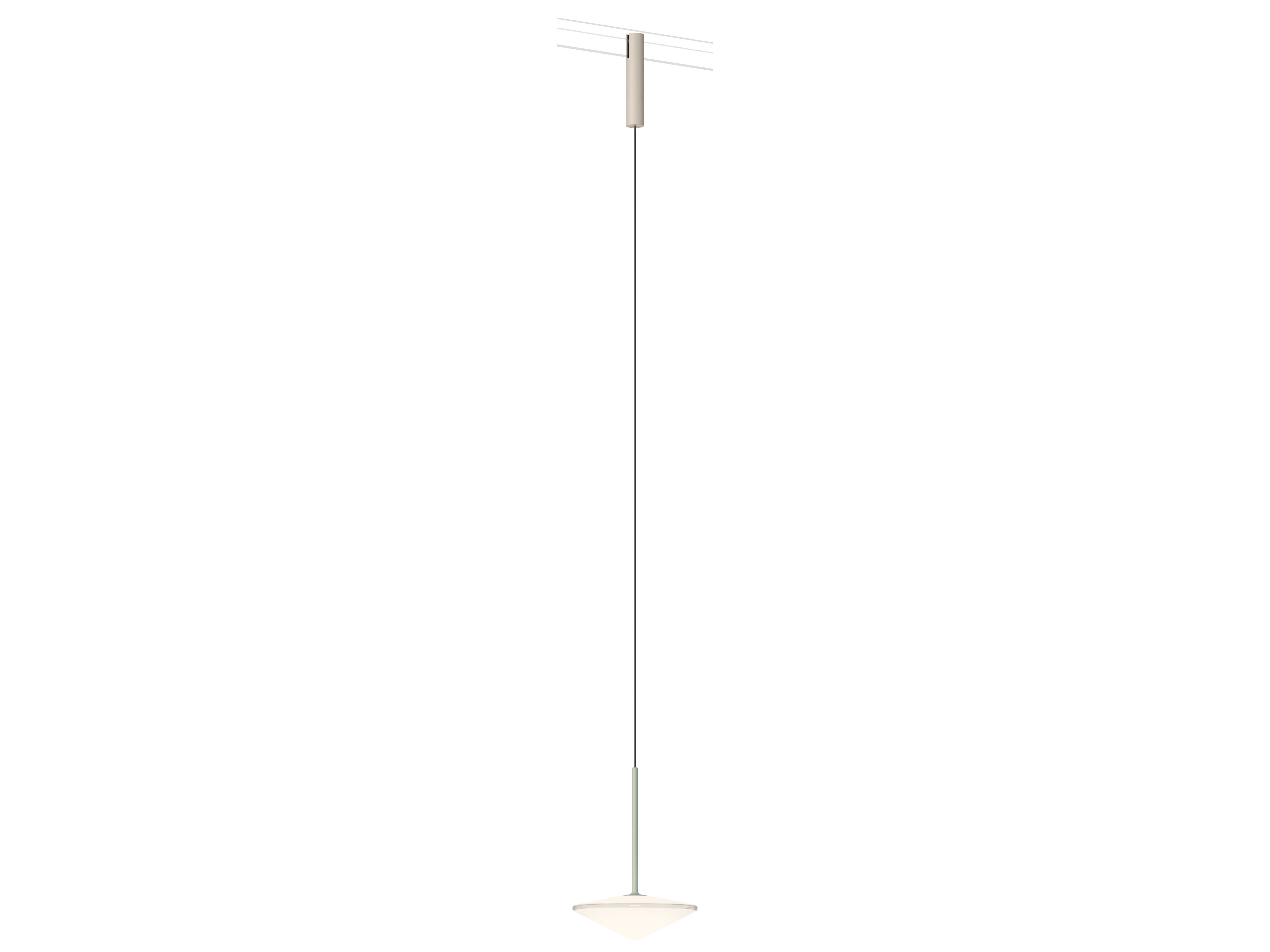 Vibia Bind 1-Light Off White Round Track & Rail Light | VIB6587