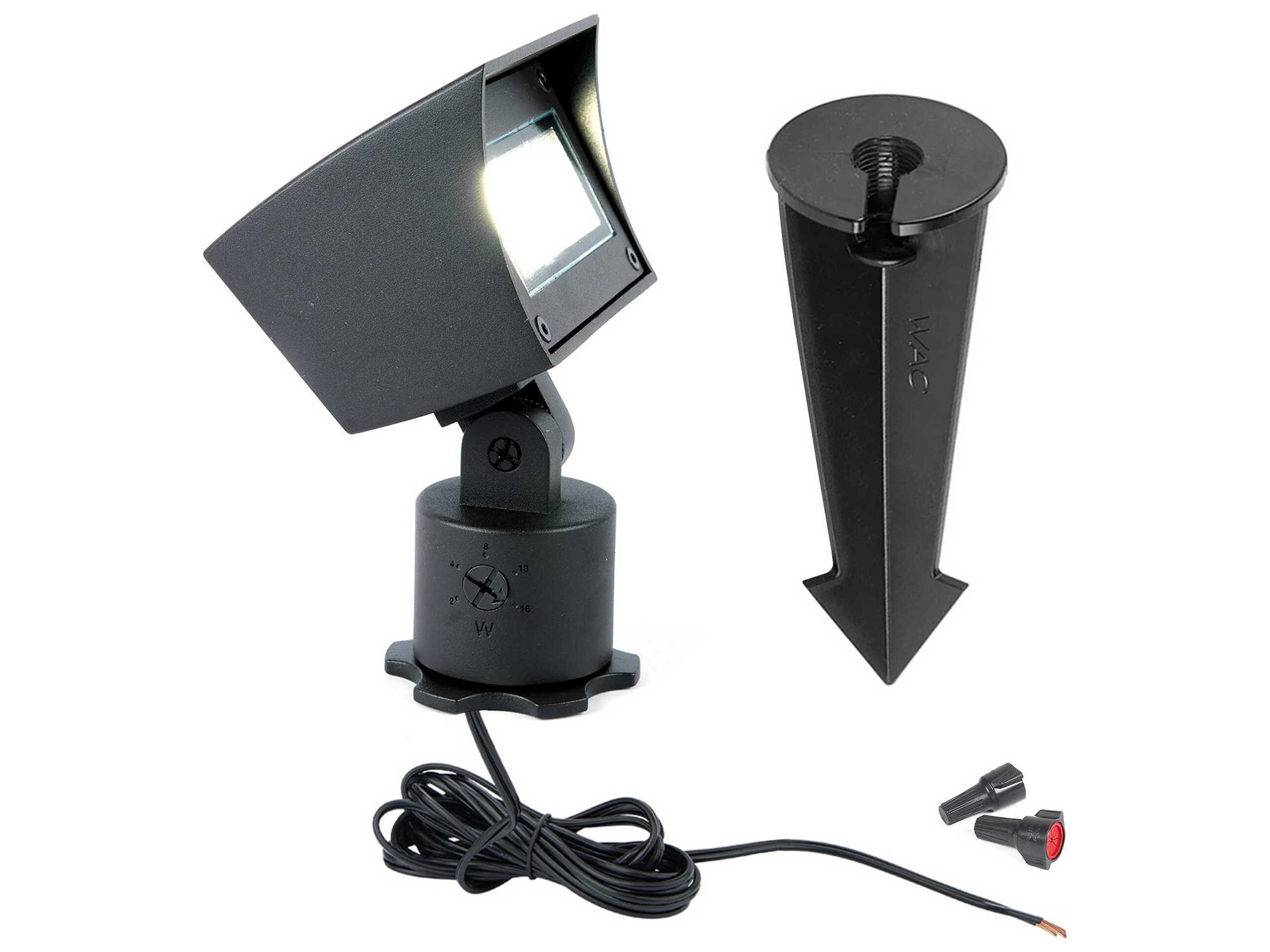WAC Lighting Wall Wash 1-Light Outdoor Spot Light | WAC5021BK