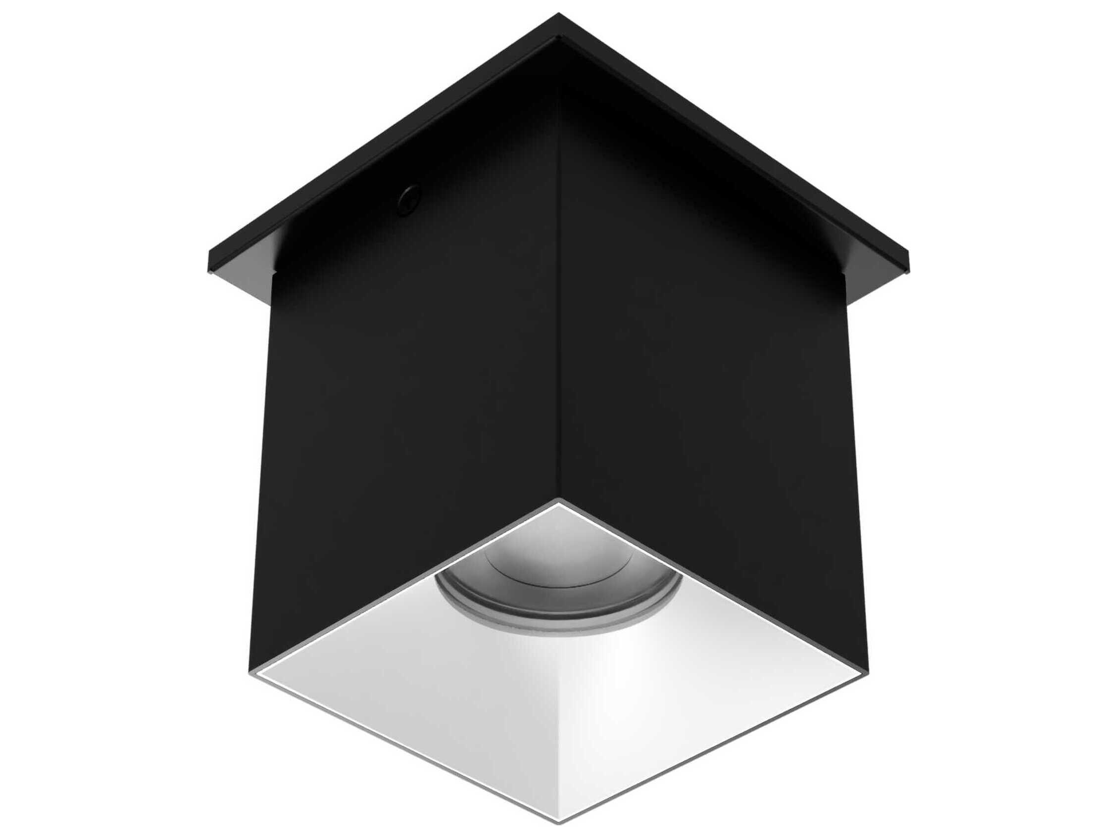 WAC Lighting Zoron Square 1-Light Trimmed Outdoor Ceiling Light ...