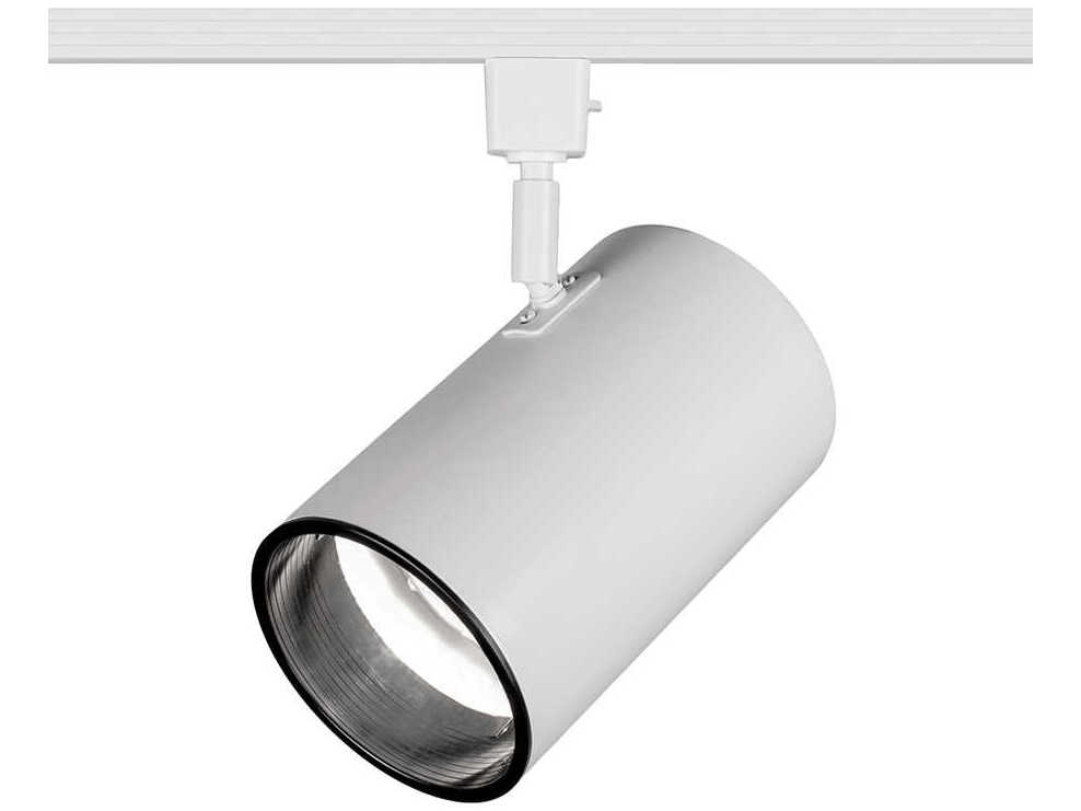 WAC Lighting Line Voltage 1-Light White Cylinder Track Head | WACTK704WT