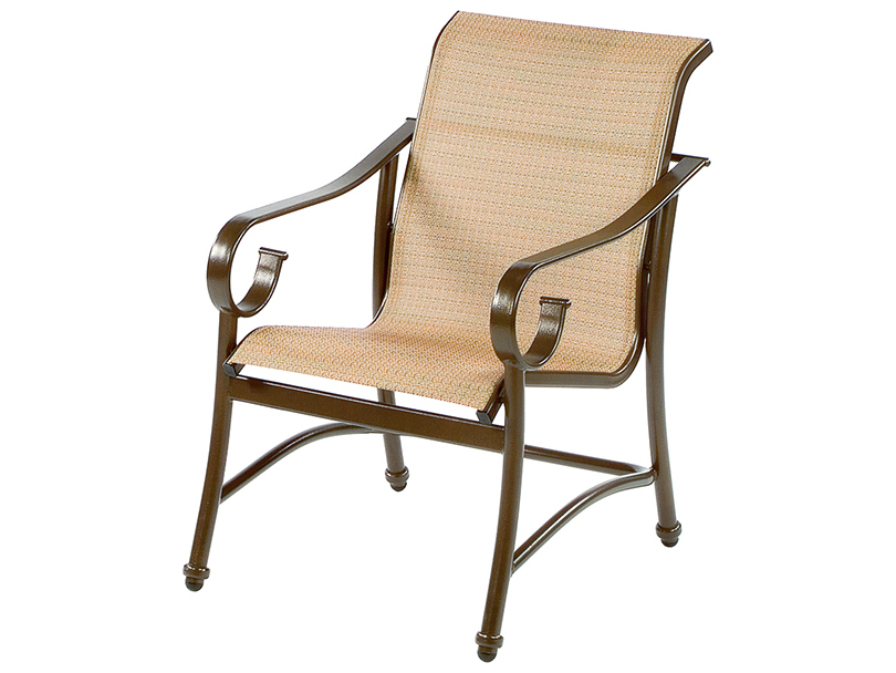 Windward Design Group West Wind Sling Aluminum Dining Arm Chair ...