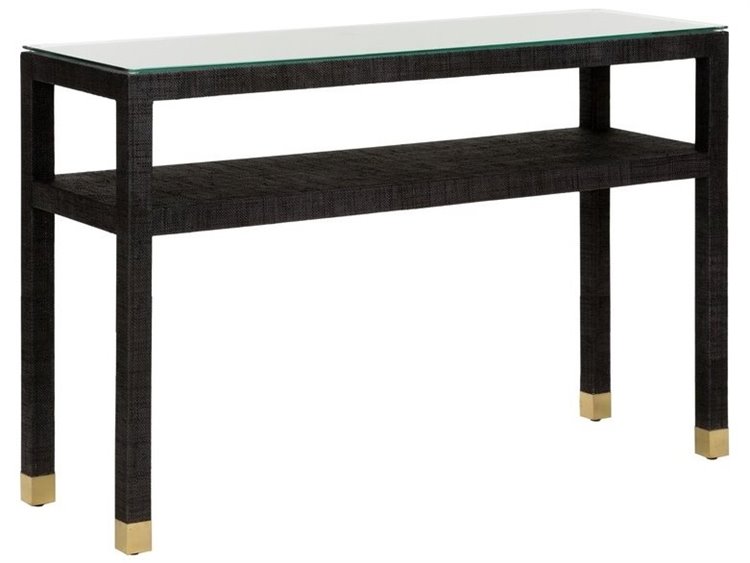 Wildwood Socialite Rectangular Glass Black Console Table | WL295607