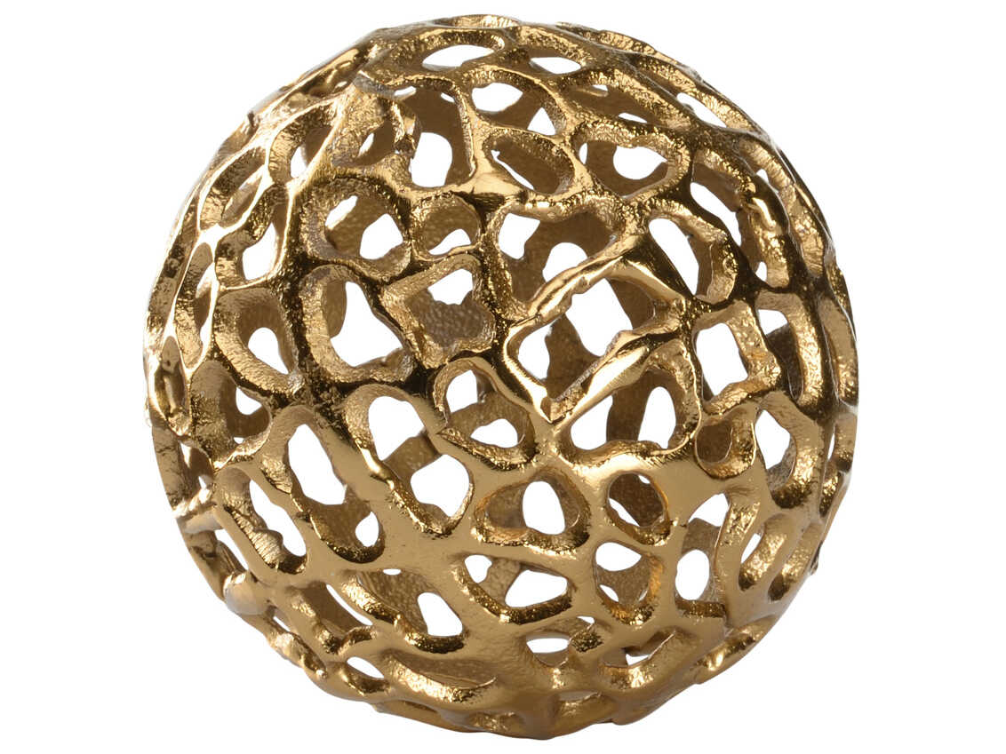 Wildwood Gold Brass Torch Coral Sphere | WL302585