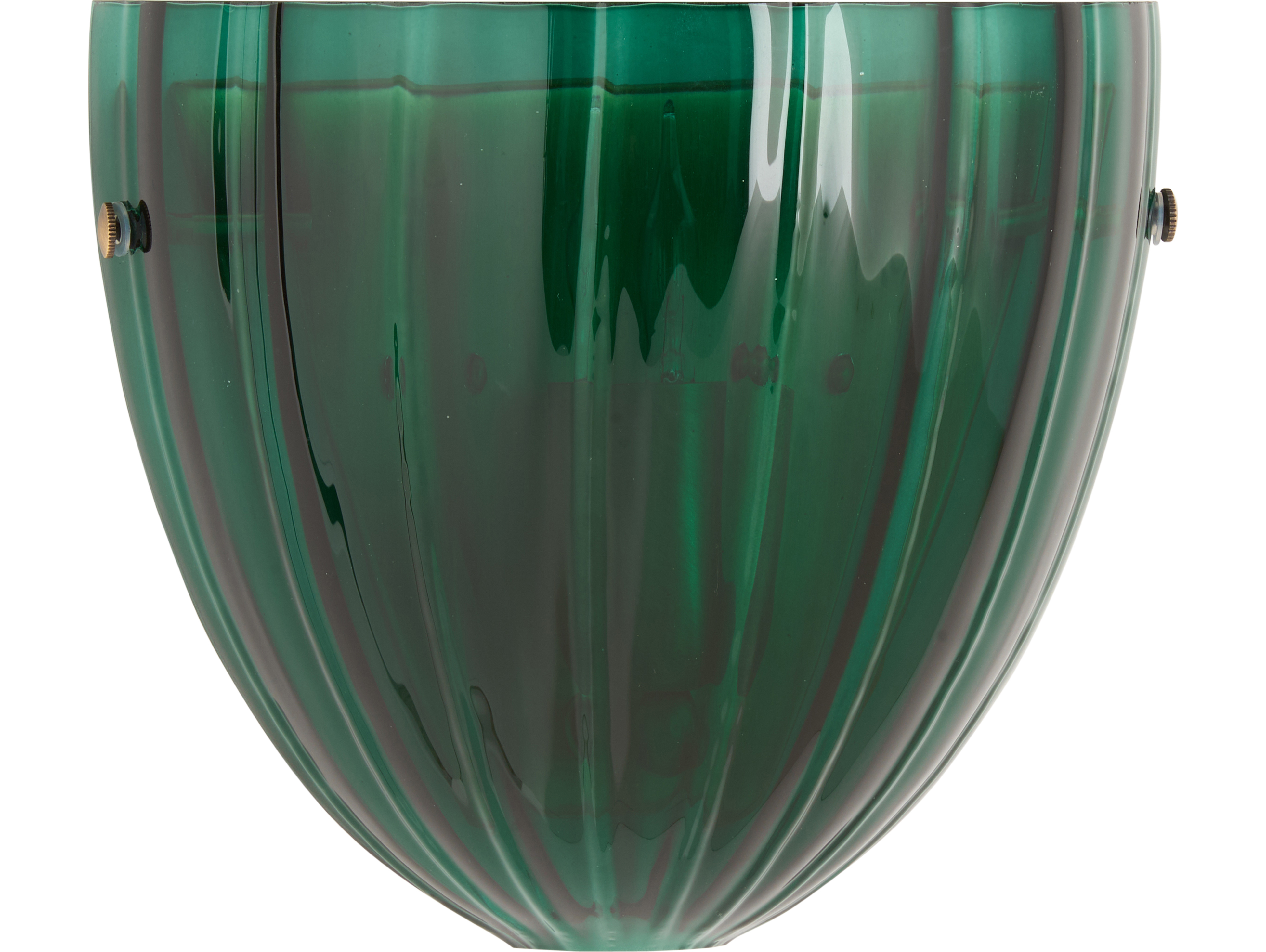 Wildwood 1-Light Emerald Green Blown Antique Brass Wall Sconce | WL67554