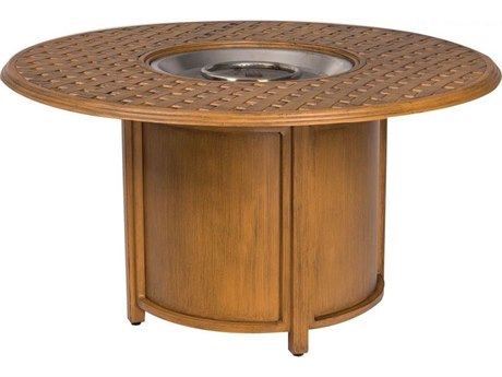 Tropitone Garden Terrace Aluminum 43''Wide Round Fire Pit Table | 801486FP