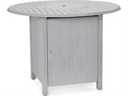 Outdoor Greatroom Kenwood Aluminum Graphite Grey Rectangular Linear Dining Height Gas Fire Pit ...