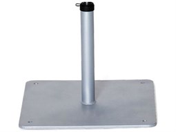 Woodard Canopi Steel 130 Pound Free Standing Base with Wheels in Silver ...