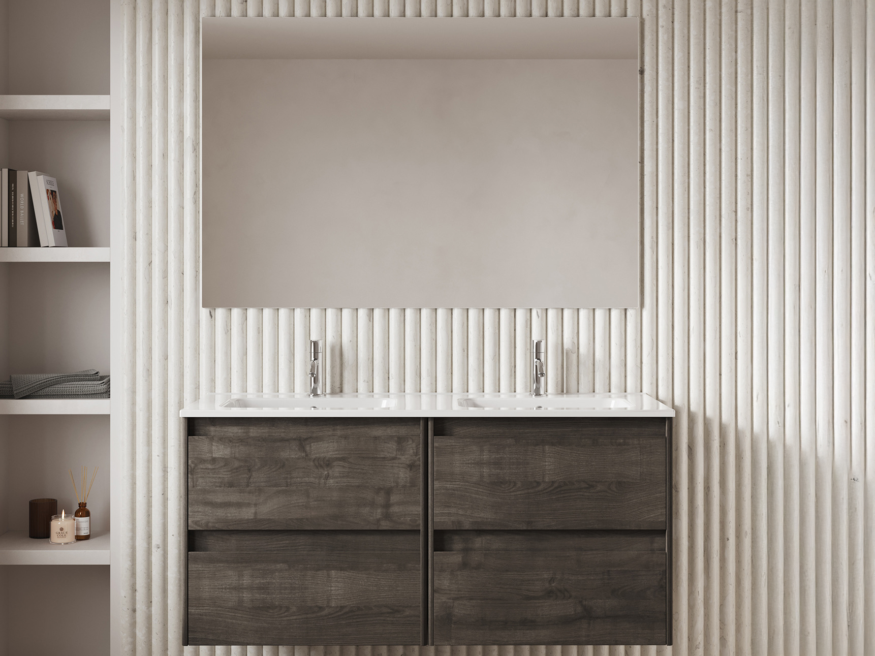 WS Bath Collections Ambra Samara Ash Vanity | WSBAMBRA120NSA