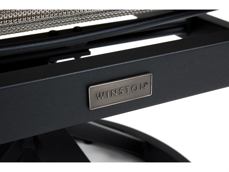 Winston Stanford Sling Quick Ship Aluminum Swivel Rocker Outdoor Dining ...