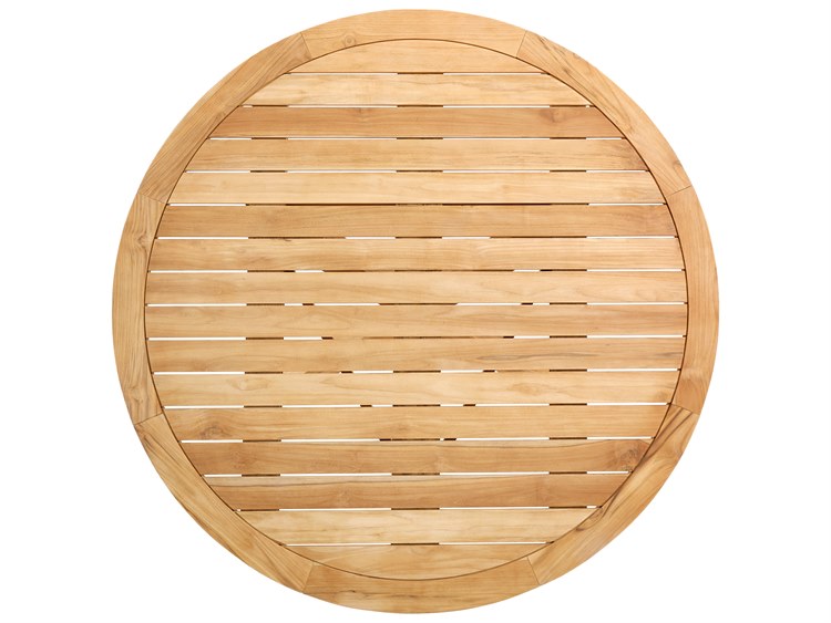 Winston Quick Ship All-Natural Teak Round Outdoor Patio Dining Table ...