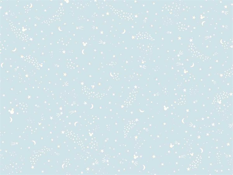 York Wallcoverings Disney Kids Vol-4 Blue Disney Mickey Mouse Star ...