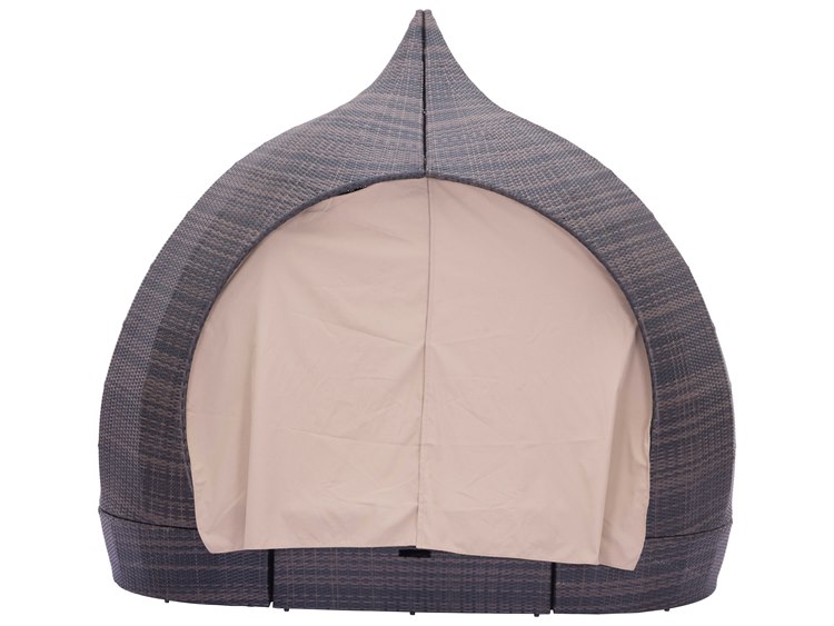 Zuo Outdoor Majorca Aluminum Polyethylene Daybed in Brown & Beige ...