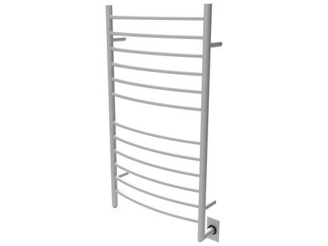 Amba Radiant Satin Brass Radiant Hardwired Straight Heated Towel Rack ...