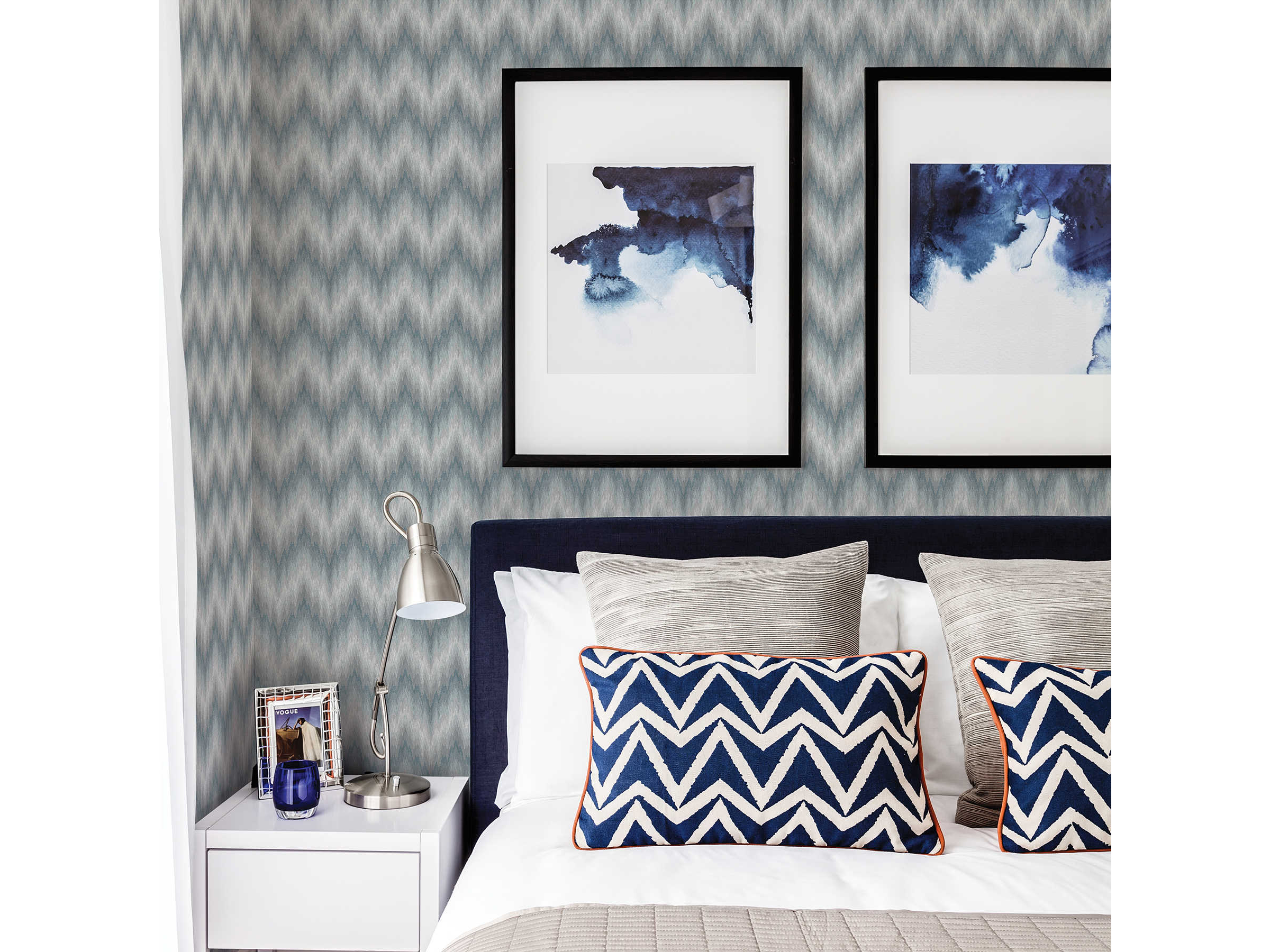 Brewster Home Fashions A-street Prints Whistler Slate Ikat Texture ...