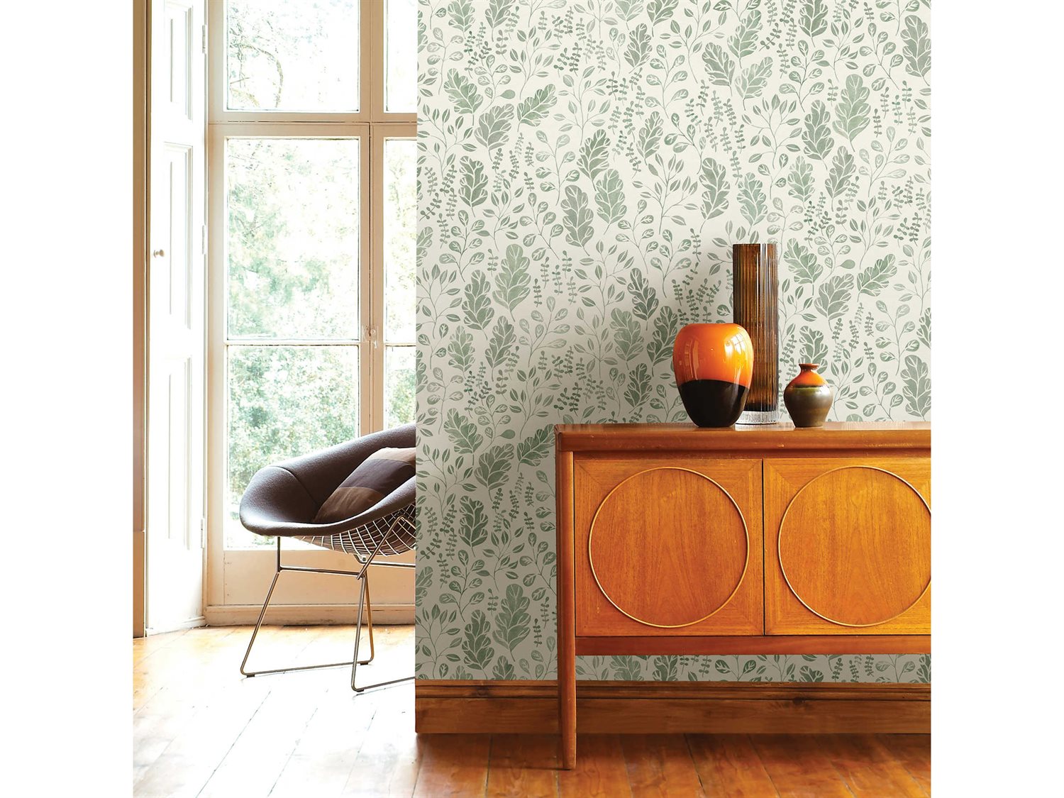 Brewster Home Fashions A-street Prints Isha Green Leaf Wallpaper ...