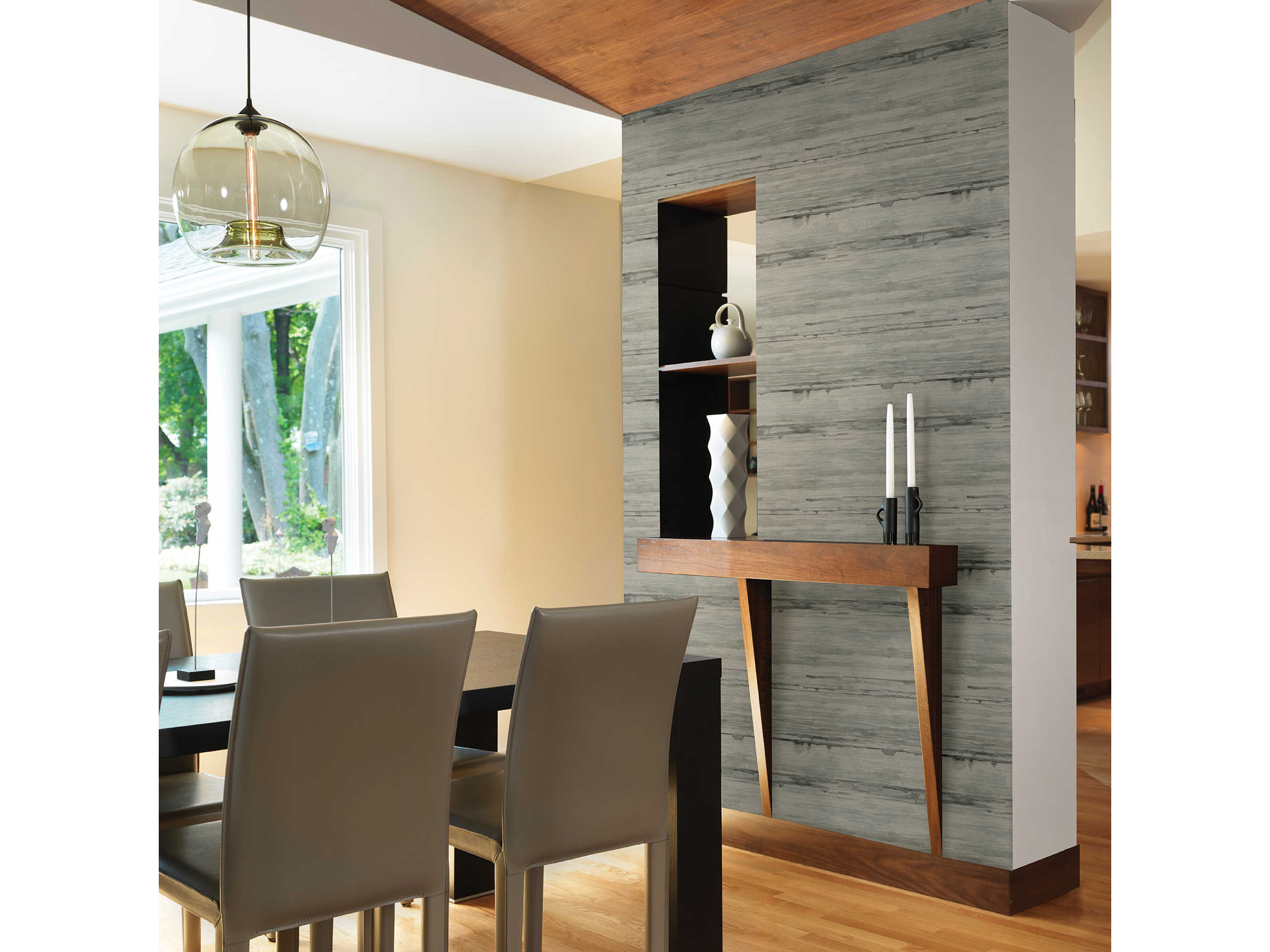 Brewster Home Fashions A-street Prints Sandhurst Grey Abstract Stripe ...