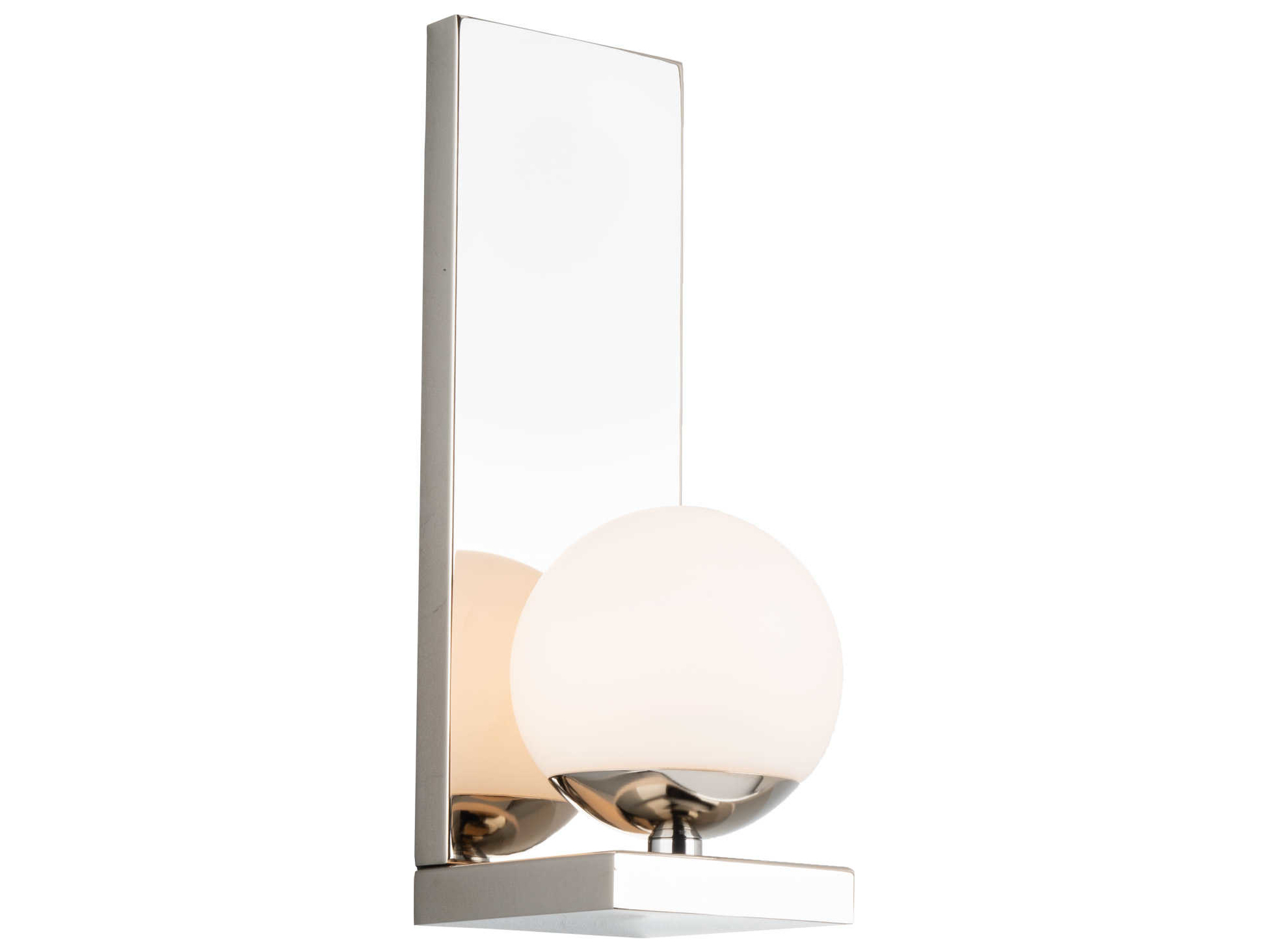 dweLED by WAC Lighting Hollywood Polished Nickel 1-light Glass LED Wall ...