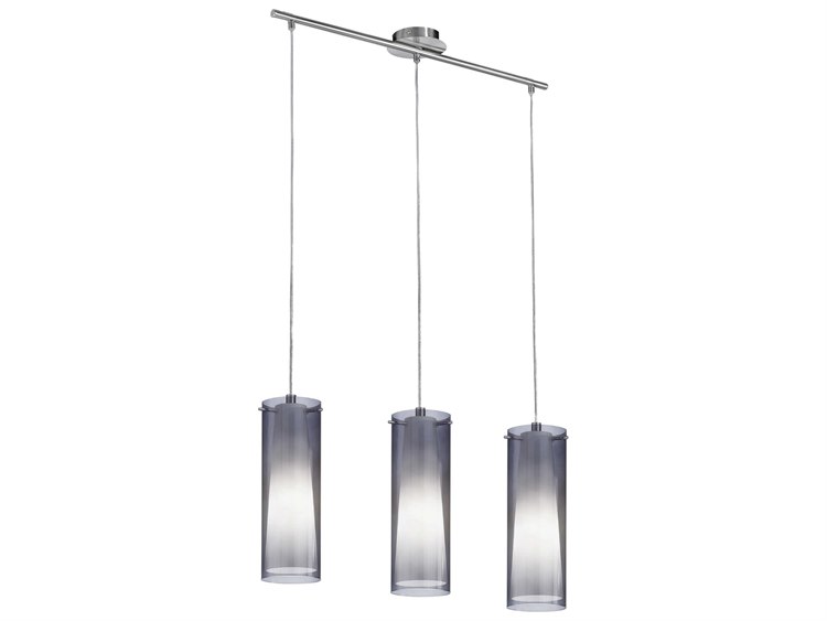 Eglo Pinto Nero 3-Light Matte Nickel Cylinder Island Pendant | 90305A